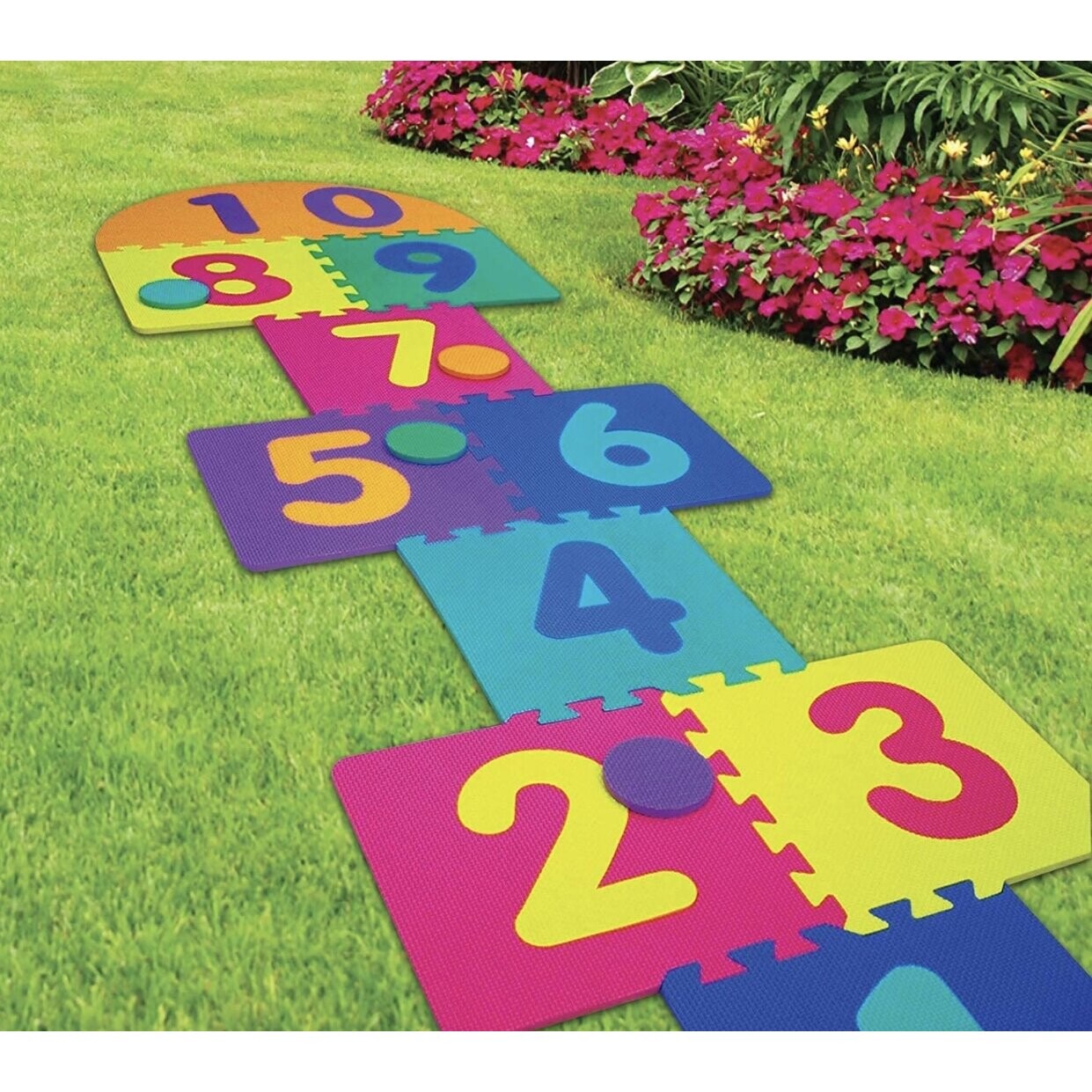 ADEPTNA Heavy Duty Giant EVA Foam Hopscotch - The Original Playground ...