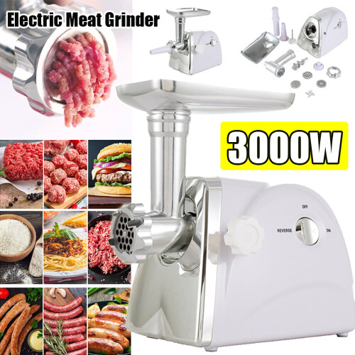 3000W Electric Meat Grinder Mincer Sausage Maker Kitchen Mincing White