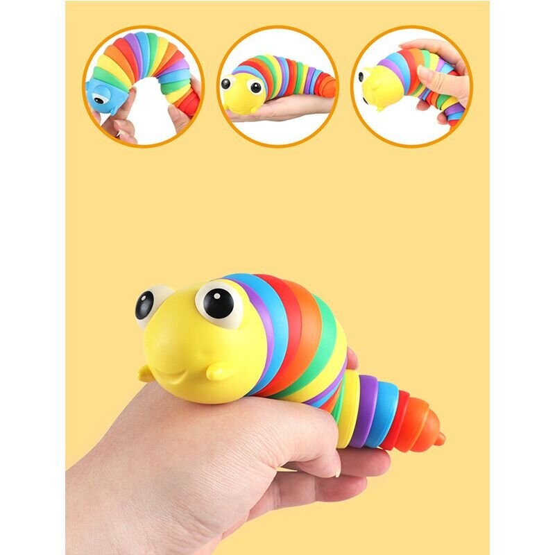Anti Anxiety Kids Fidget 3D Finger Slug Caterpillar Stretch Sensory ...