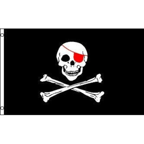 AZ FLAG Pirate Red Eye Patch Flag 3' x 5' - skull Pirates flags 90 x ...