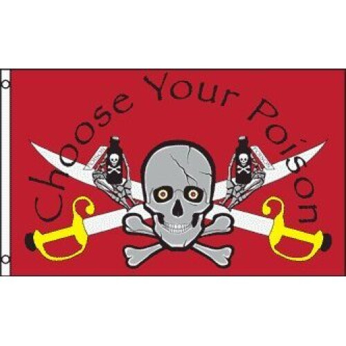 AZ FLAG Pirate Choose Your Poison Flag 3' x 5' - skull Pirates flags 90 ...