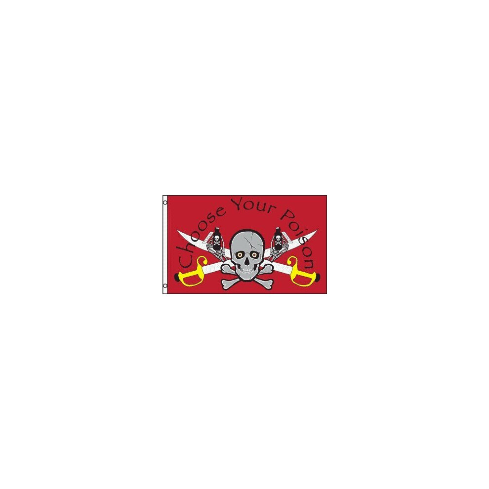 AZ FLAG Pirate Choose Your Poison Flag 3' x 5' - skull Pirates flags 90 ...