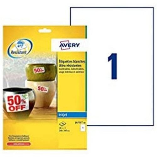 Avery J4775-10 Heavy Duty Weatherproof Labels for Inkjet Printers (210 ...
