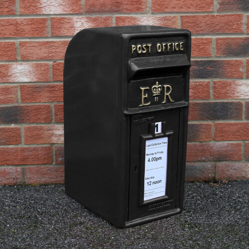 Royal Mail Post Box Cast Iron Pillar ER Office Letter Mail Wall Mount ...