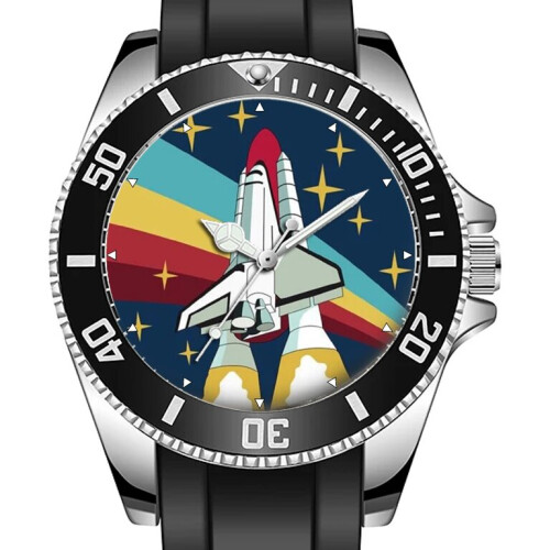 Space Shuttle Launch Colourful Art Sporty Unique Stylish Wrist Watch on ...