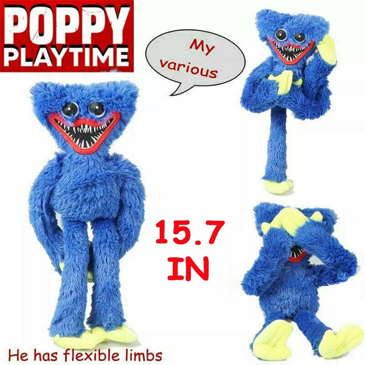 (Huggy Wuggy) Poppy Playtime Plush Doll Teddy Toys Huggy Wuggy Missy ...