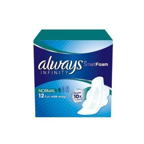 Always Infinity Normal sanitary 12 pads with wings on OnBuy