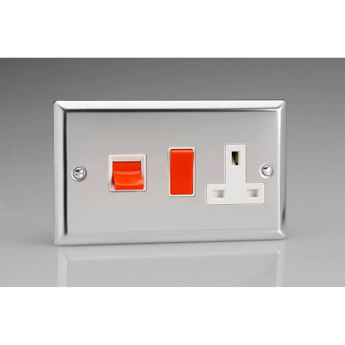 XC45PW - Varilight - Classic - Polished Chrome - 45 Amp Cooker Switch ... XC45PW - Varilight - Classic - Polished Chrome - 45 Amp Cooker Switch ...