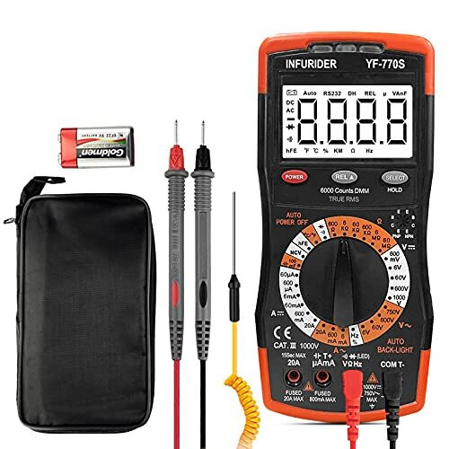 INFURIDER Digital Multimeter TRMS 6000 Counts YF-770S Avometer Voltmeter Volt Ohm Amp Meter ...