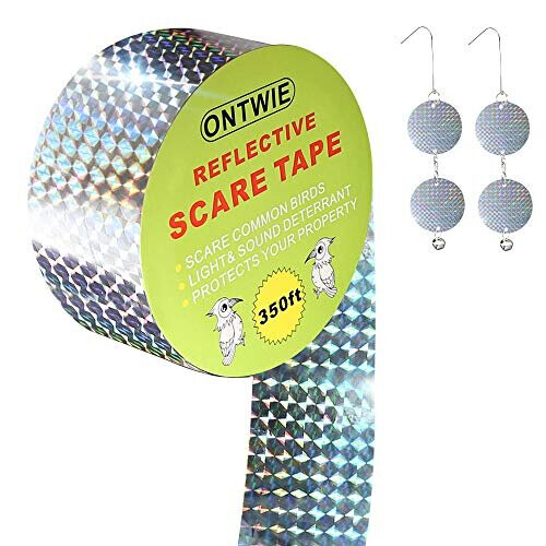 350Ft/106M Bird Repellent Scare Tape, Bird-proof Tape Deterrent Ribbon ...