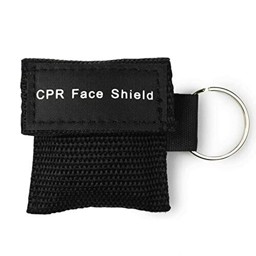 CPR Face Shields, 5 Pcs CPR Resuscitation Face Mask Keychain Ring Pouch ...
