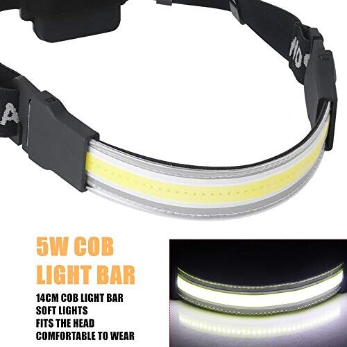LUXJUMPER COB Head Torch, 1000 Lumen LED COB Headlamp Waterproof 3 ...
