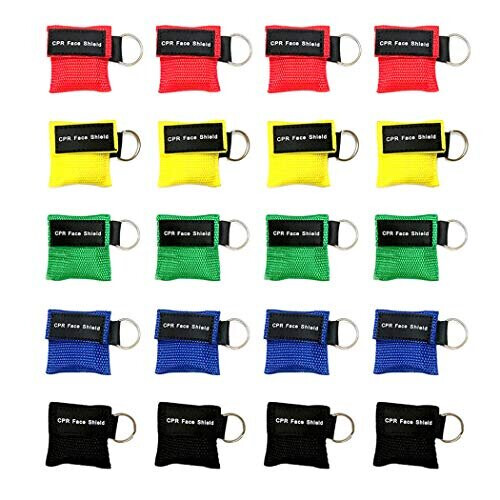 AOUTACC CPR Face Shield Mask, Keychain Mask Disposable Emergency Kit ...