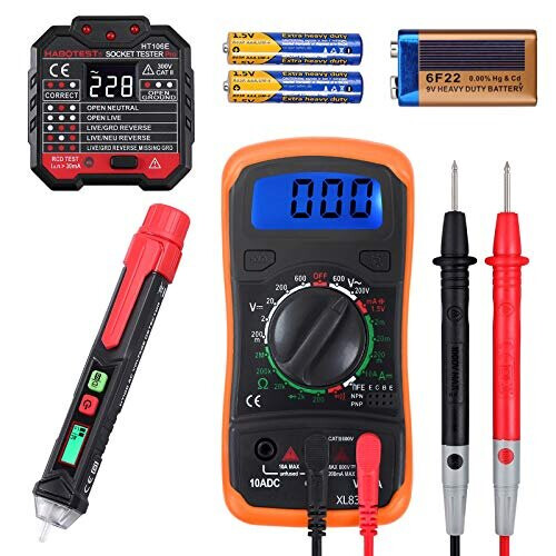 Proster Electrical Test Kit Socket Tester Non-Contact AC Voltage ...