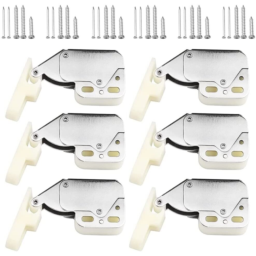 Mini Push Open Latch Lock, 6 Pack Automatic Spring Catch, Touch Catch ...