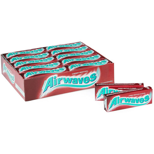 Airwaves Chewing Gum, Sugar Free, Cherry Menthol, 30 Packs of 10 Pieces ...