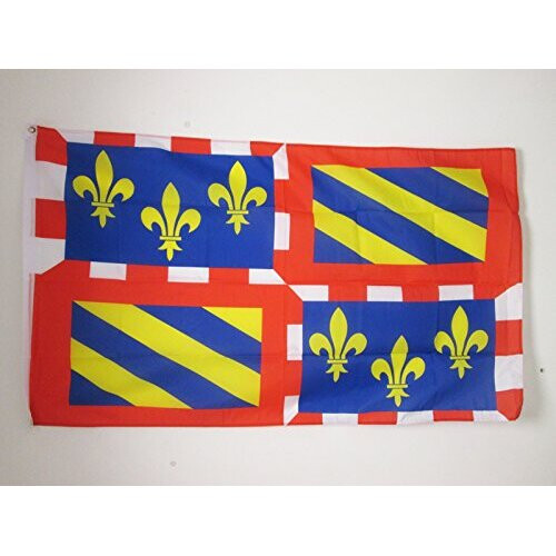 AZ FLAG Burgundy Flag 3' x 5' - French region of Bourgogne flags 90 x 150 cm - Banner 3x5 ft on ...