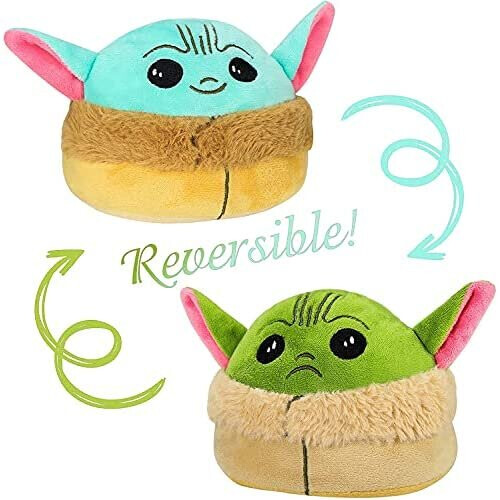 Reversible Baby Yoda teddy Plush Toy Cute yoda Mood Toy like the famous ...