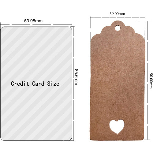 100 pcs Gift Tags Christmas Tree Tags Kraft Paper Hanging Ornament Gift ...