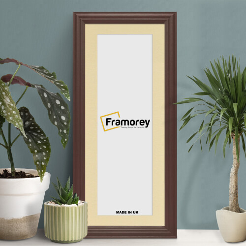 (Mahogany With Ivory Mount, 28x12" Pic (32x16" Frame)) Panoramic Size ...