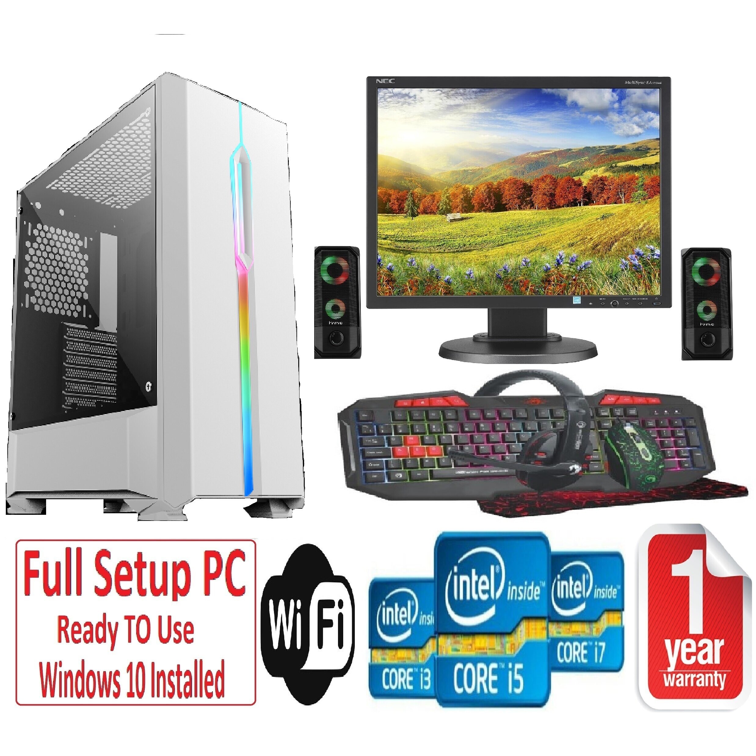 Refurbished Fast Gaming PC Bundle - Core i5 8GB RAM 1TB GT710 2GB 19 ...