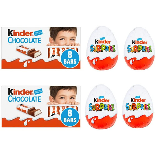 Easter Milk Chocolate Kinder Gift Set with 2X 8 Packs of Kinder ...