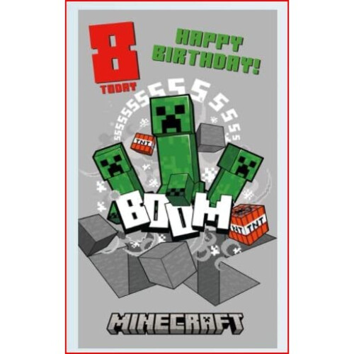 Minecraft Age 8 Birthday Card on OnBuy