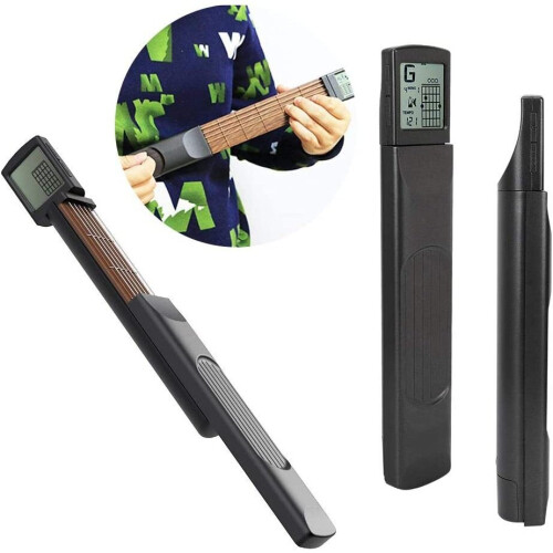 Bnineteenteam Guitar Chord Trainer, Mini 6 Fret Portable Pocket Digital ...
