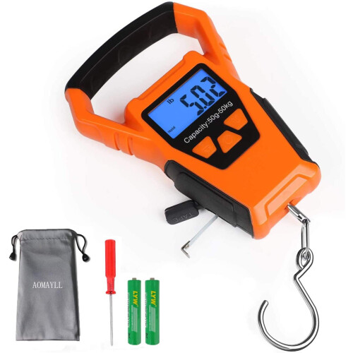 aokuy Waterproof Fishing Scale with Ruler, Luggage Scale, Weight ...