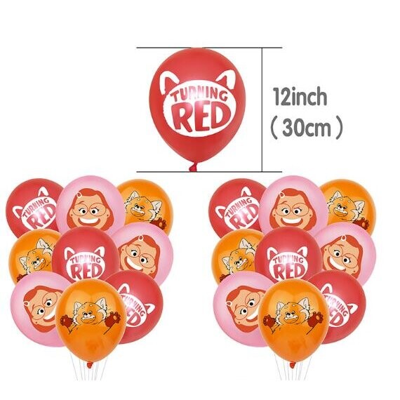 Turning Red Theme Birthday Supplies Party Decorations Happy Birthday ...