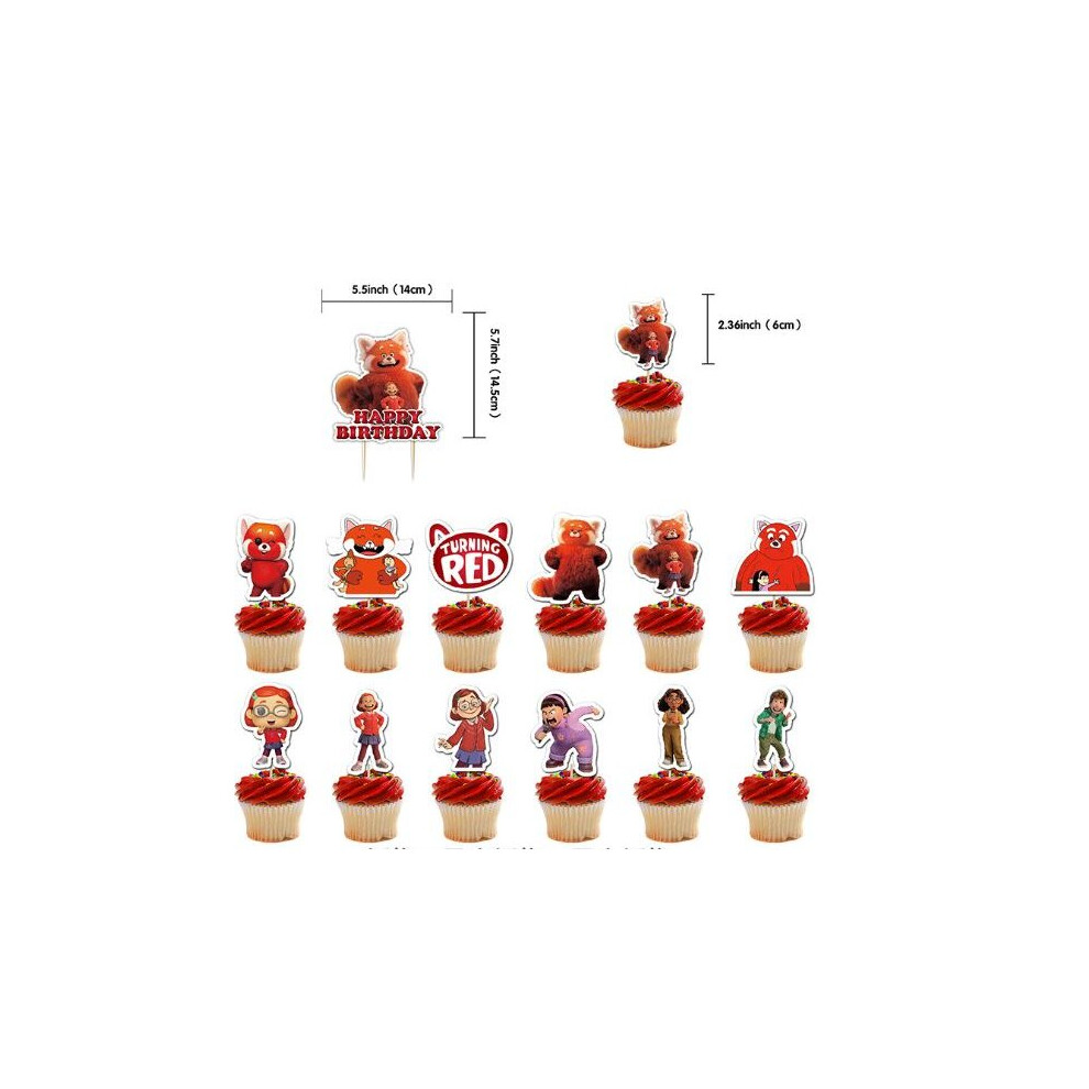 Turning Red Theme Birthday Supplies Party Decorations Happy Birthday ...