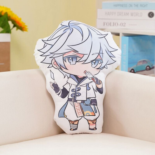 (Chongyun) 45cm Genshin Impact Zhongli XingQiu Kaeya Paimon Pillow ...