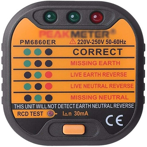 Automatic Electric Socket Tester Outlet Tester Polarity Check Meter ...