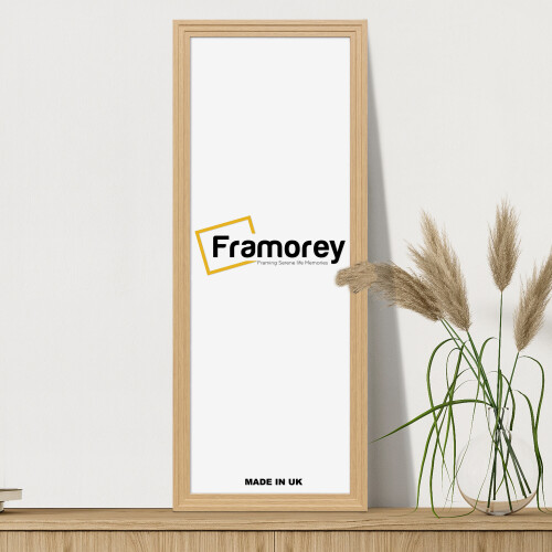 (100x35CM) Wood Effect Panorama Style Oak Photo Frame / Wall Art Photo Frame / Handmade ...