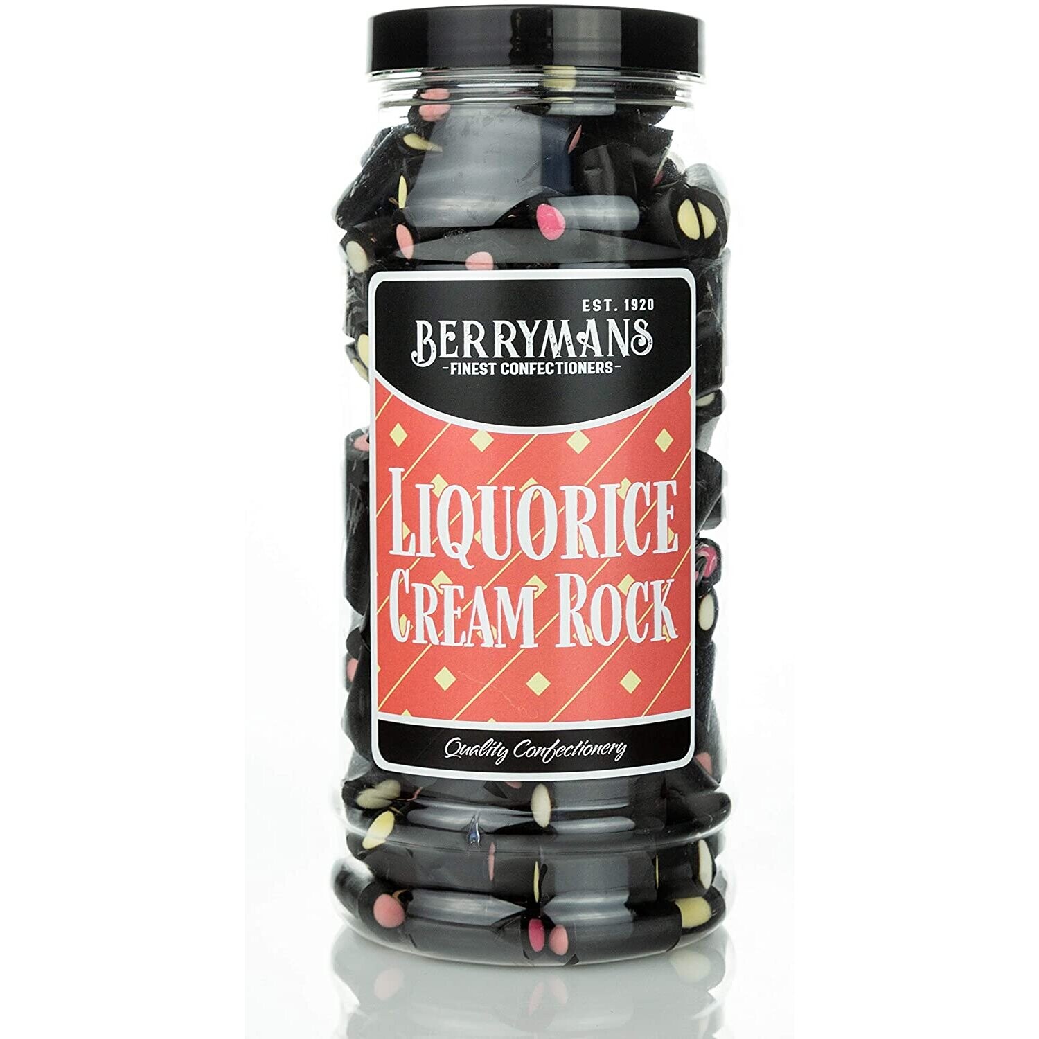 Original Liquorice Cream Rock Retro Sweets Gift Jar by Berrymans Sweet ...