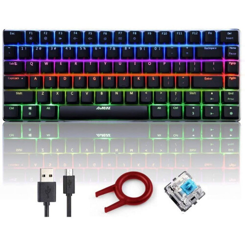FELiCON AK33 Mechanical Keyboard Gaming, Blue Switches RGB LED Backlit ... FELiCON AK33 Mechanical Keyboard Gaming, Blue Switches RGB LED Backlit ...