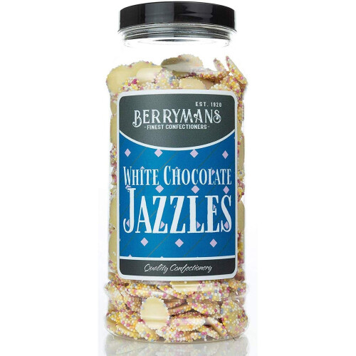 Original White Chocolate Jazzles Snowies Jazzies Retro Sweets Gift Jar ...