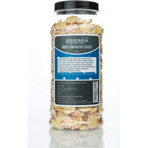 Original White Chocolate Jazzles Snowies Jazzies Retro Sweets Gift Jar ...