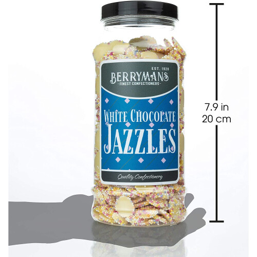 Original White Chocolate Jazzles Snowies Jazzies Retro Sweets Gift Jar ...