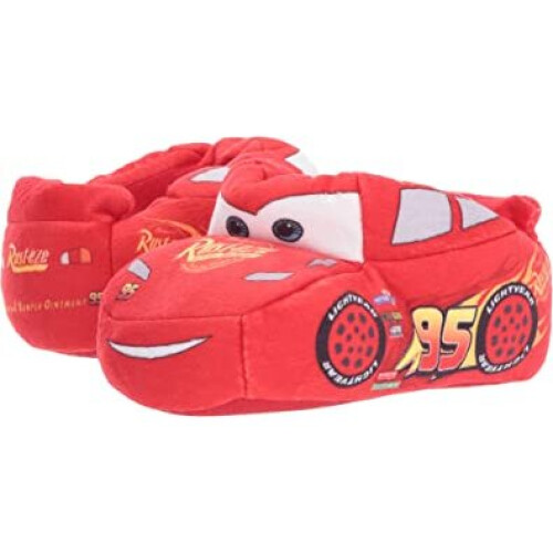 Disney Boy's Lightning McQueen Cars Slippers, Red Toddler/Little Kid on ...