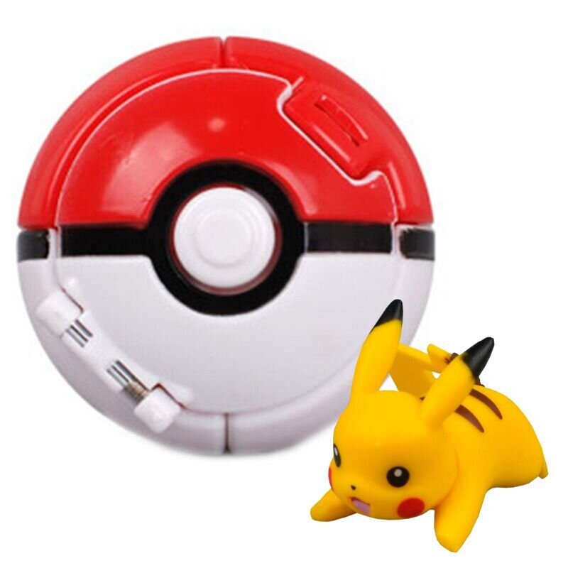 (Pikachu 2) Pokemon Poke Ball Action Figure Model Toys Pikachu ...