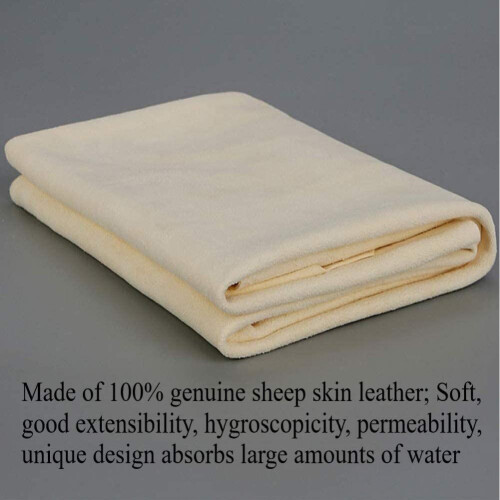 KAHEIGN Car Drying Chamois Towel, 60 x 90CM Natural Chamois Leather Car ...