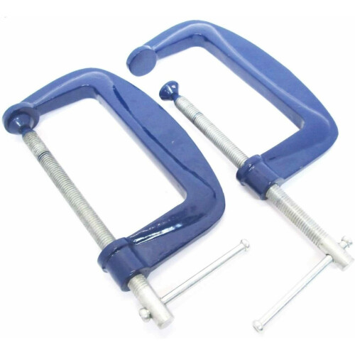 6" 150mm Heavy Duty G Clamp Metal Wood Woodwork Vice Clamp Tool x 2 ...