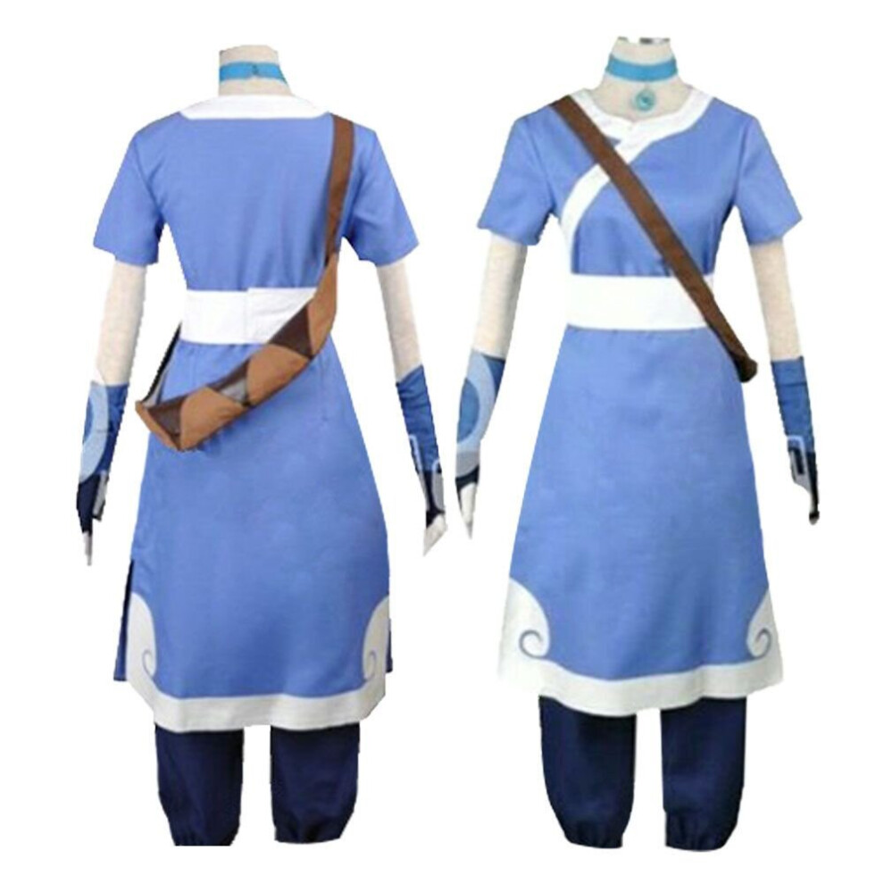(M) Avatar The Last Airbender Katara Cosplay Blue Costume Girl ...