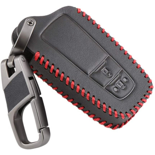 Happyit Leather Car Key Cover Cases for Toyota CHR C-HR 2017 2018 Prius ...