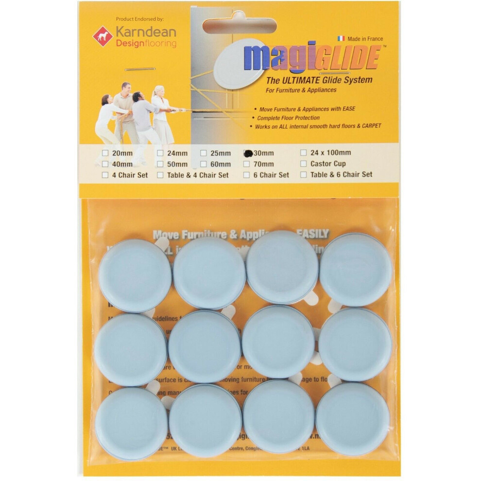 MagiGlide 12 x 30mm The Ultimate Glide System For Furniture Gliders ...