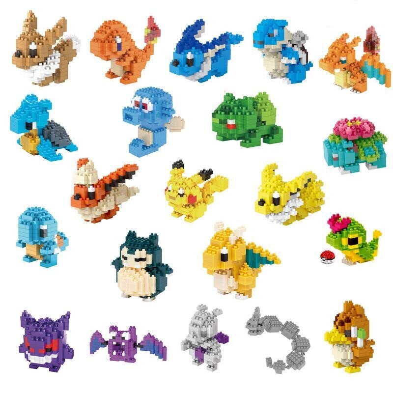 (Pikachu) Nano Block Pokemon Diamond Mini Building Blocks Toys Pocket ...
