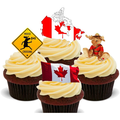 Made4You Canada Fun Pack, Edible Cupcake Toppers - Stand-up Wafer Cake ...