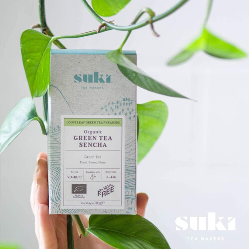 Suki Tea Organic Green Tea Sencha - 100g Pack of Loose Leaf Chinese ...