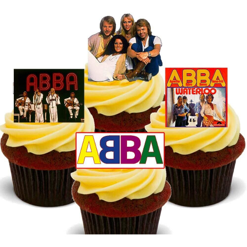Made4You ABBA - Edible Cupcake Toppers - Stand-up Wafer Cake ...